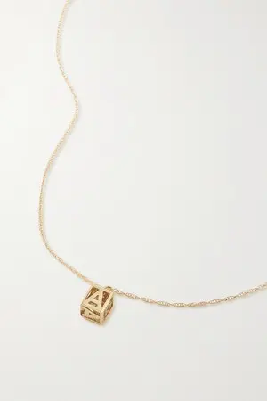STONE AND STRAND Baby Block Diamond Necklace