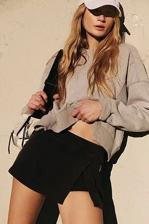 Free People Hot Shot Mini Skort - Black