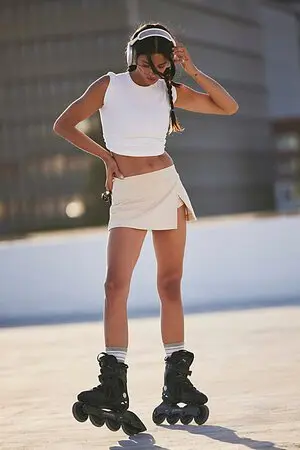 Free People Hot Shot Mini Skort - Cappuccino