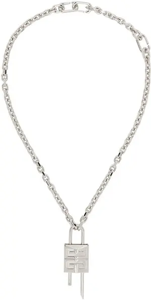 Givenchy Givenchy Silver 4G Lock Necklace - 040 Silvery