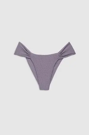 ANINE BING Naya Bikini Bottom Shirred Swim Separate - Violet