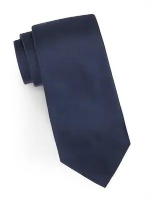 Charvet Satin Silk Necktie Navy