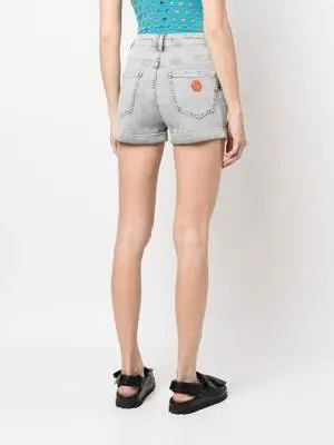 Philipp Plein Denim Short Shorts