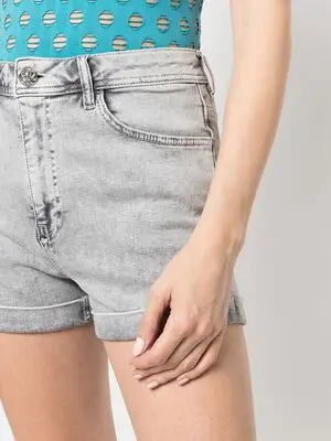 Philipp Plein Denim Short Shorts