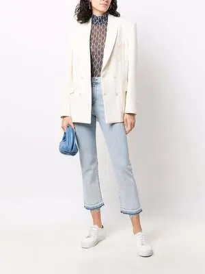 Hugo Sheer Monogram-print Top