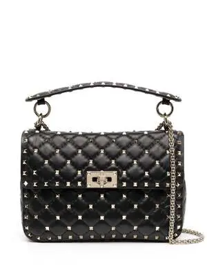 Valentino Garavani Rockstud Spike Shoulder Bag - Black