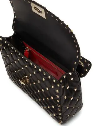 Valentino Garavani Rockstud Spike Shoulder Bag - Black