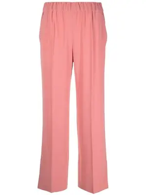 Alberto Biani Cropped Wide-leg Trousers - Pink