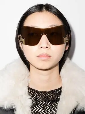 Versace Greca Detail Oversized Sunglasses