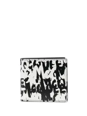 Alexander McQueen Graffiti Logo-print Wallet