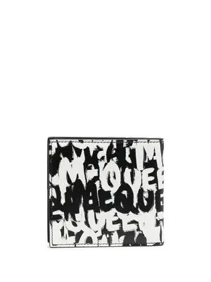 Alexander McQueen Graffiti Logo-print Wallet