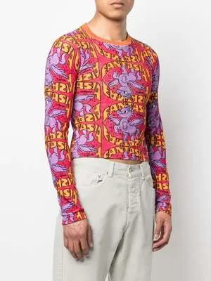 Stella McCartney Disney Fantasia Print Cropped Long Sleeve Top