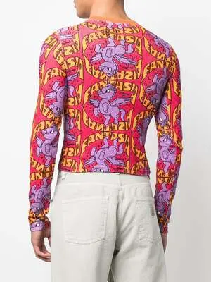 Stella McCartney Disney Fantasia Print Cropped Long Sleeve Top