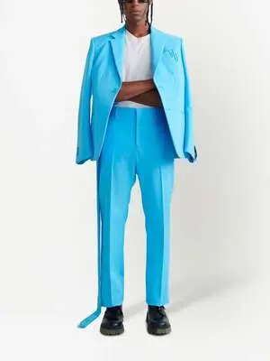 Off-White Straight-leg Tailored Trousers - Blue