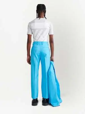 Off-White Straight-leg Tailored Trousers - Blue