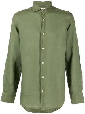 MC2 SAINT BARTH Pamplona Linen Shirt - Green