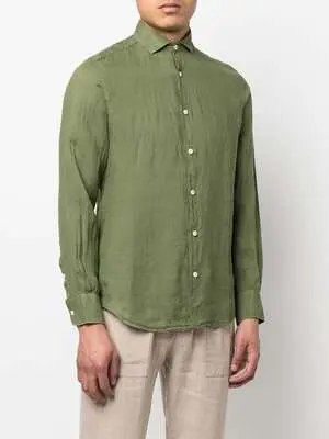 MC2 SAINT BARTH Pamplona Linen Shirt - Green