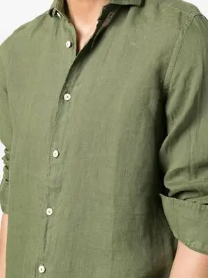MC2 SAINT BARTH Pamplona Linen Shirt - Green