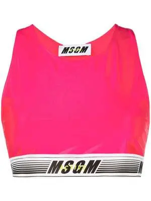 MSGM Logo-print Cropped Top
