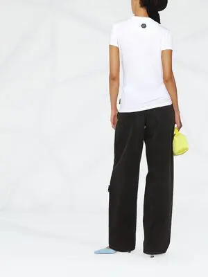 Philipp Plein Skull Rhinestone T-shirt - White