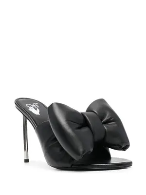 Off-White Allen Bow Metal Heel Mules - Black