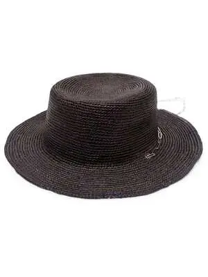 VAN PALMA Melisses Chain-detail Hat - Black