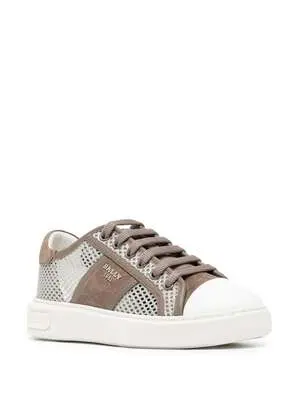 Bally Panelled Mesh Lace-up Sneakers - Brown