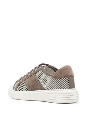 Bally Panelled Mesh Lace-up Sneakers - Brown
