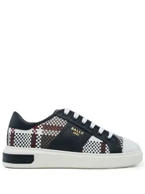 Bally Myller Tartan-check Leather Sneakers