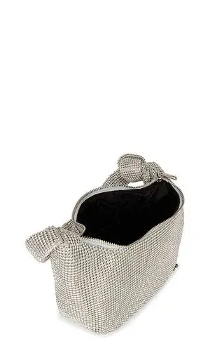 OLGA BERG Jessica Crystal Mesh Croissant Bag