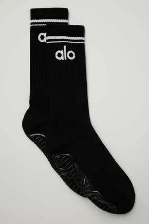 Alo Yoga Throwback Barre Socks - Black/white