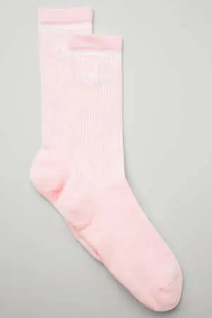 Alo Yoga Throwback Barre Socks Powder Pink/white
