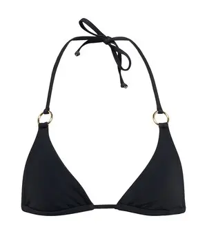 LOUISA BALLOU Mini Ring Bikini Top - Black