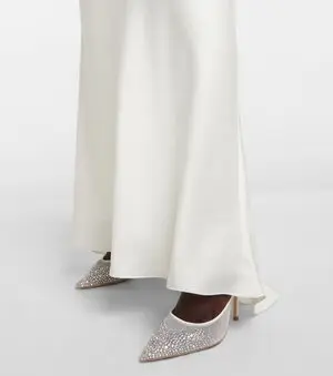 JIMMY CHOO Love 100 Crystal-embellished Pumps - White