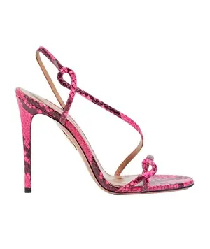 AQUAZZURA Serpentine 105 Elaphe Sandals