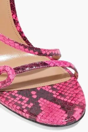 AQUAZZURA Serpentine 105 Elaphe Sandals