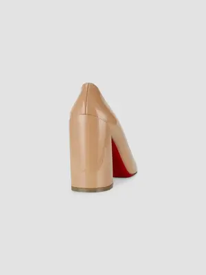 CHRISTIAN LOUBOUTIN Miss Sab 85mm Patent Leather Pumps - Beige
