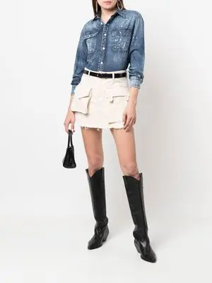 Ralph Lauren Paint-splatter Denim Shirt