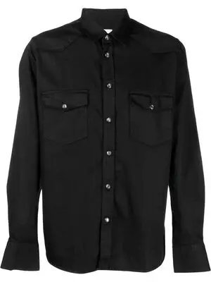 PT TORINO Flap-pockets Button-up Shirt - Black