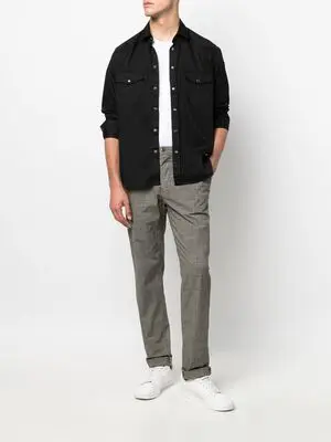 PT TORINO Flap-pockets Button-up Shirt - Black