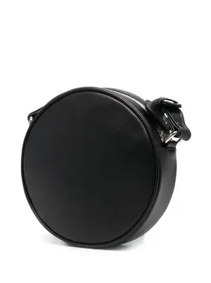 COURREGES Logo-embossed Rounded Crossbody Bag - Black
