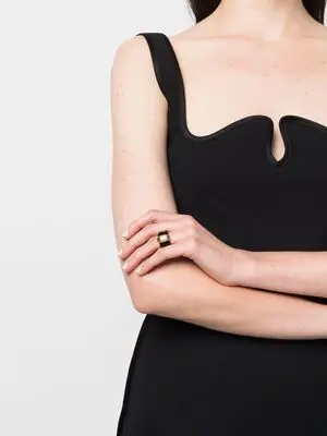 AURÉLIE BIDERMANN Katt Double-layer Ring - Black