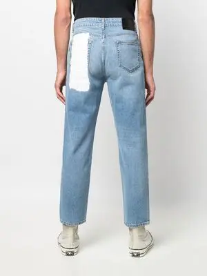 VISION OF SUPER Patch-detail Slim-cut Jeans