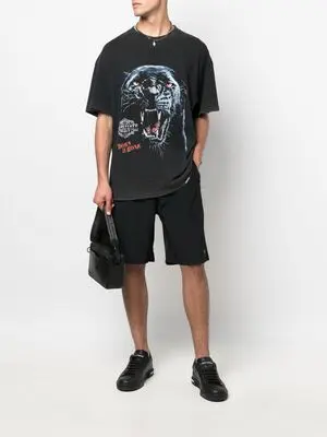 COUNTY OF MILAN Marcelo Burlon Logo-embroidered Track Shorts