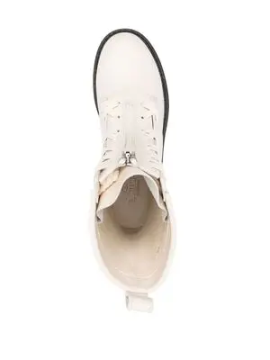 Valentino Garavani Xcombat Leather Boots - Neutrals