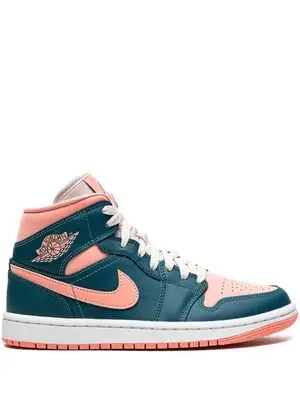 JORDAN Air 1 Mid Dark Teal Sneakers - Green