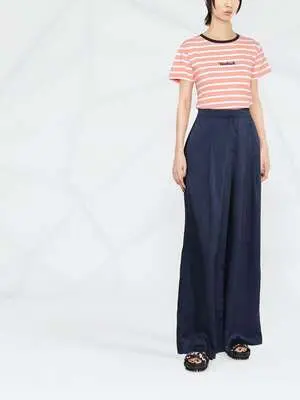Woolrich Logo-embroidered Striped T-shirt