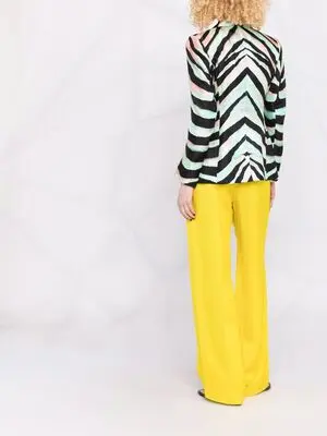Roberto Cavalli Zebra-print Silk Blazer - Black