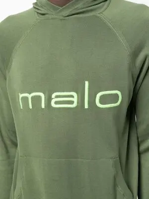 Malo Logo-print Hooded Sweatshirt - Green