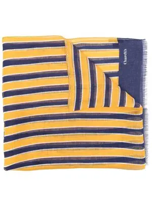 Church's Striped Linen Scarf - Blue